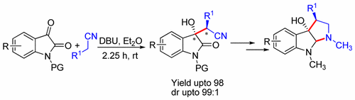 DBU-Mediated Diastereoselective Aldol-Type Cyanomethylation of Isatins ...
