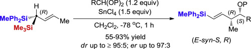 Enantioselective synthesis of crotyl geminal bis(silane) and its usage ...