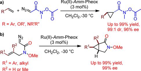 Inter- and Intramolecular Cyclopropanations of Diazo Weinreb Amides ...