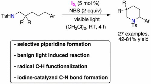 Selective Piperidine Synthesis Exploiting Iodine-Catalyzed Csp3–H ...