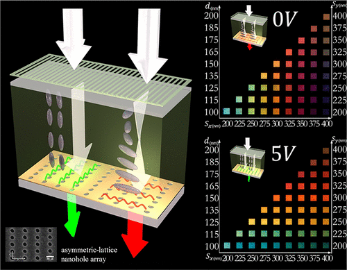 Electrical Broad Tuning of Plasmonic Color Filter Employing an Asymmetric-Lattice Nanohole Array ...