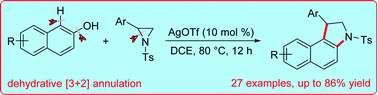 AgOTf催化的2-萘酚氮丙啶脱水[3 + 2]环化反应,Chemical Communications - X-MOL