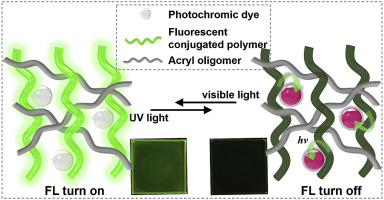 Combination of a fluorescent conjugated polymer, photochromic dye, and ...