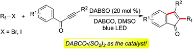 DABSO催化全氟烷基卤化物与1,3-二芳基丙-2-炔-1-酮的光诱导反应,Organic Chemistry Frontiers - X-MOL