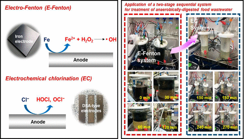 Fenton和电化学氯化工艺的顺序组合用于厌氧消化食品废水的处理,Environmental Science & Technology - X-MOL