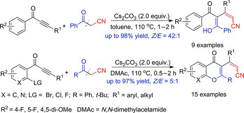 Base-Promoted Tandem Reaction towards Conjugated Dienone or Chromone ...