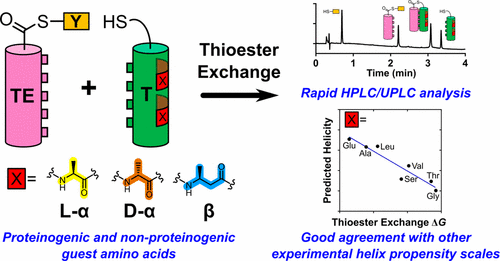 Helix Propensities of Amino Acid Residues via Thioester Exchange ...