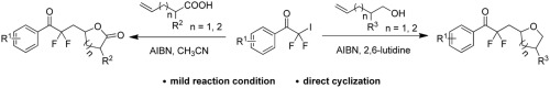 Synthesis of α,α-difluorobenzoyl oxygen heterocycles via the radical ...