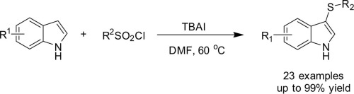 TBAI-mediated regioselective sulfenylation of indoles with sulfonyl ...