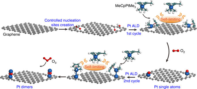 Bottom-up precise synthesis of stable platinum dimers on graphene ...