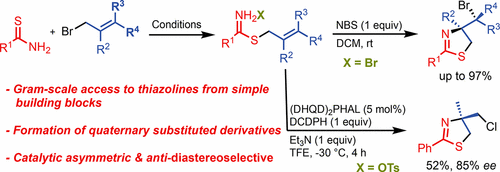 Synthesis of Quaternary-Substituted Thiazolines via Halocyclization of ...
