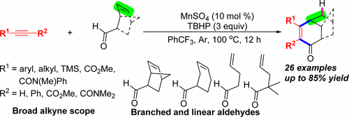 Manganese-Catalyzed Intermolecular Oxidative Annulation of Alkynes with ...