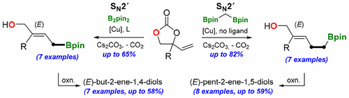 Copper-Mediated SN2′ Allyl–Alkyl and Allyl–Boryl Couplings of Vinyl ...