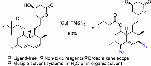 Copper-Catalyzed Ligand-Free Diazidation of Olefins with TMSN3 in CH3CN ...