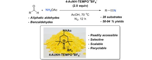 Oxoammonium salt-mediated oxidative nitriles synthesis from aldehydes ...