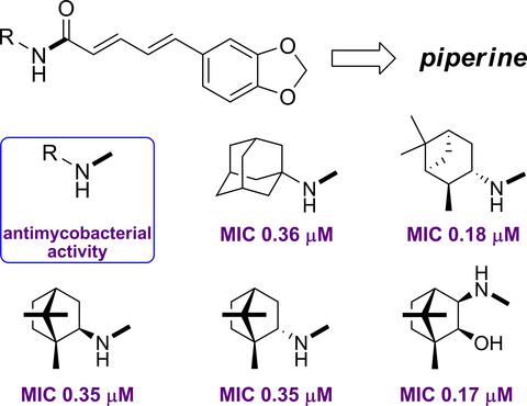 Synthetic piperine amide analogs with antimycobacterial activity ...
