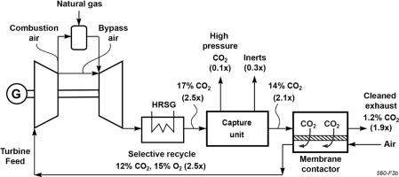 CO2 capture from natural gas power plants using selective exhaust gas ...