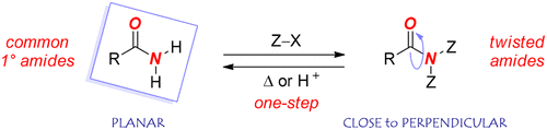 Reversible Twisting of Primary Amides via Ground State N–C(O ...