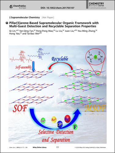 Frontispiece: Pillar[5]arene-Based Supramolecular Organic Framework with Multi-Guest Detection ...