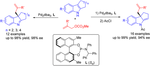 Palladium(0)-Catalyzed Intermolecular Asymmetric Allylic Dearomatization of Polycyclic Indoles ...