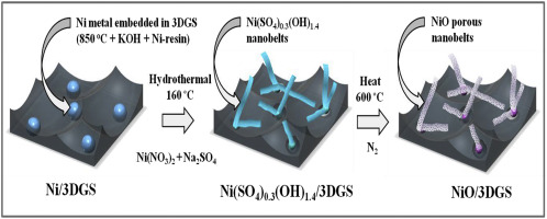 Three-dimensional graphene sheets with NiO nanobelt outgrowths for ...