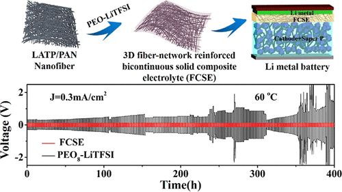 用于无树突状锂金属电池的3D纤维网络增强双连续复合固体电解质,ACS Applied Materials & Interfaces - X-MOL