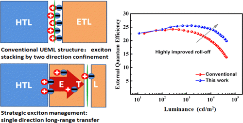 Extremely Low Roll-Off and High Efficiency Achieved by Strategic Exciton Management in Organic ...
