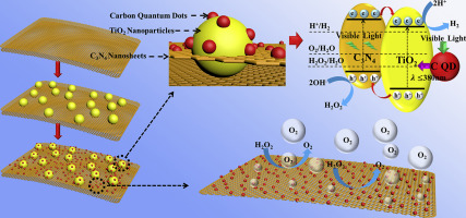 The two dimension carbon quantum dots modified porous g-C3N4/TiO2 nano ...