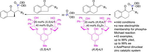 Enantioselective phospha-Michael reaction of diethyl phosphonate with ...