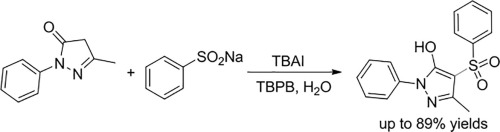 TBAI在水中用亚磺酸钠直接催化吡唑啉酮磺酰化,Tetrahedron Letters - X-MOL