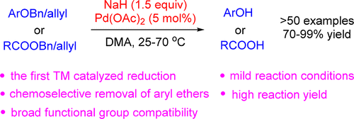Pd-Catalyzed Debenzylation and Deallylation of Ethers and Esters with ...