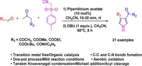 在无金属条件下由醛，1,3-二酮和TosMIC串联合成3,4-二取代的吡咯,ChemistrySelect - X-MOL