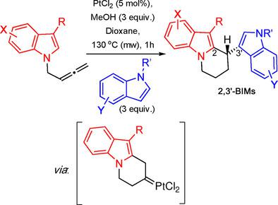 通过吲哚联烯与吲哚的铂催化反应合成新型 2,3'-BIM。,Chemistry - A European Journal - X-MOL