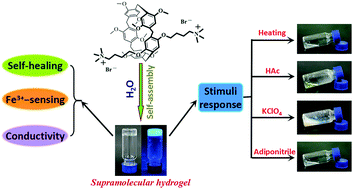 Pillar[5]arene-based multifunctional supramolecular hydrogel: multistimuli responsiveness, self ...