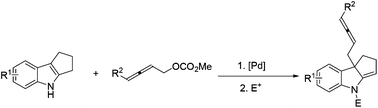 Palladium-catalyzed intermolecular dearomatic allenylation of hydrocycloalk[b]indoles with 2,3 ...