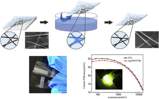 Highly conductive silver nanowire transparent electrode by selective ...