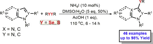 NH4I-catalyzed chalcogen(S/Se)-functionalization of 5-membered N ...
