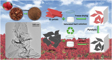 Graphene-like porous carbon nanosheets derived from salvia splendens for high-rate performance ...