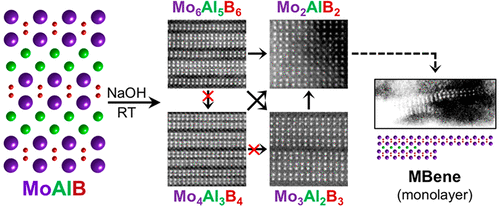 Topochemical Deintercalation of Al from MoAlB: Stepwise Etching Pathway, Layered Intergrowth ...