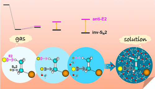 How a Solvent Molecule Affects Competing Elimination and Substitution ...