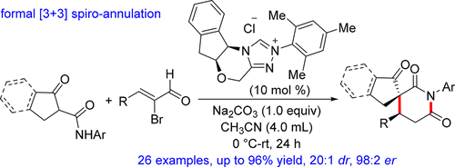 N-Heterocyclic Carbene-Catalyzed Enantioselective Synthesis of Spiro-glutarimides via α,β ...