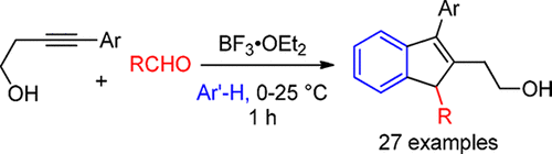 Synthesis of Indenes by a BF3·OEt2-Mediated, One-Pot Reaction of Aryl ...