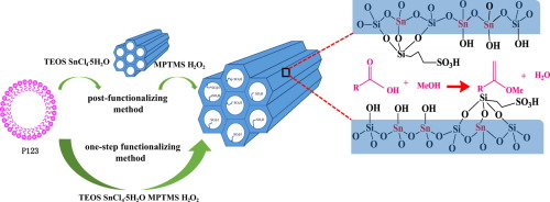 Direct and postsynthesis of tin-incorporated SBA-15 functionalized with ...