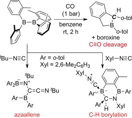 Reaction of B2(o‐tol)4 with CO and Isocyanides: Cleavage of the C≡O ...