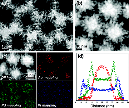 由 Au@Pd 双金属核和纳米多孔 Pt 壳组成的三层 Au@Pd@Pt 核壳纳米颗粒的自动程序合成,Journal of the American Chemical Society - X-MOL