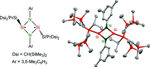 Access to a Stable Si2N2Four-Membered Ring with Non-Kekulé Singlet ...