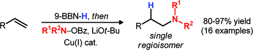 Synthesis of Tertiary Alkyl Amines from Terminal Alkenes: Copper ...