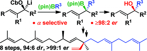 Synthesis of Enantioenriched Tertiary Boronic Esters from Secondary ...