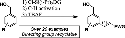 Meta-Selective C–H Functionalization Using a Nitrile-Based Directing Group and Cleavable Si ...
