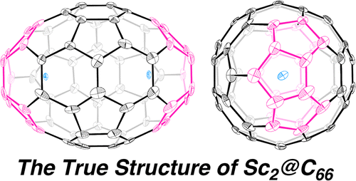 Sc2@C66Revisited：钪离子位于两个不饱和线性三喹烷内的内嵌富勒烯,Journal of the American ...